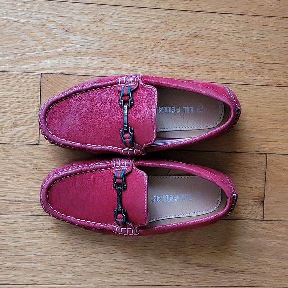 Lil Fellas | Shoes | Lil Fellas Bright Red Loafer Slip On Dress Shoes ...